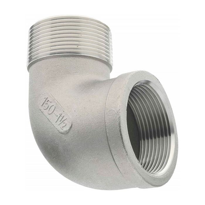 1-1/2" NPT 304 Stainless Steel Street Elbow 150# Fitting | Coyote Gear