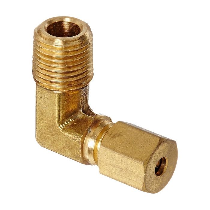1/8" Tube x 1/8" NPT Brass Compression Elbow Fitting | Coyote Gear