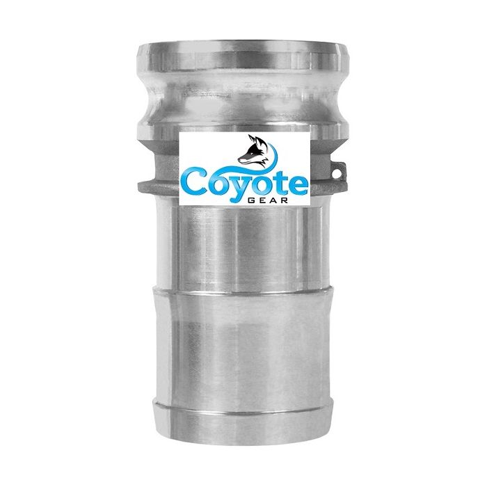 (Type E) 2-1/2" Hose Shank x 2-1/2" Male Camlock Adapter Aluminum ...