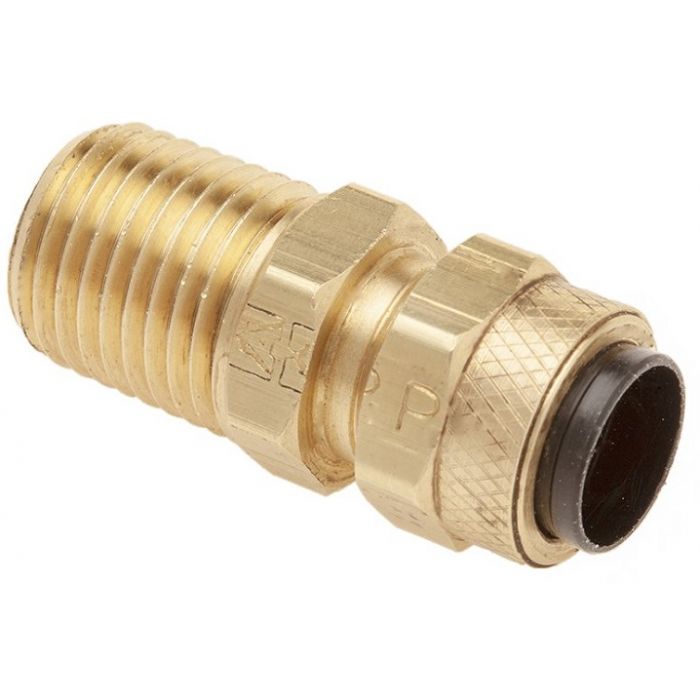 1/4" Tube x 1/4" NPT Male Thread Brass Compression Fitting | Parker