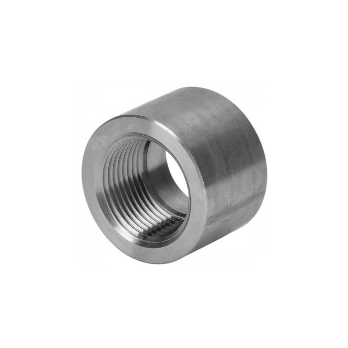 1/2" NPT (High Pressure) Forged 304 Stainless Steel Half Coupling Weld Bung