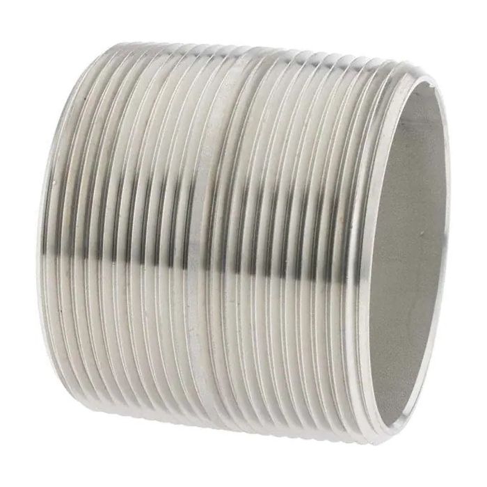 3" NPT 304 Stainless Steel Close Pipe Nipple | Coyote Gear