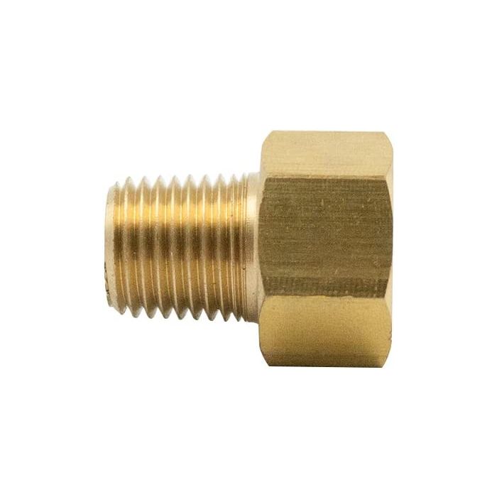1/4" Inverted Flare Tube 7/16-24 Female Thread x 1/4" NPT Male Pipe ...