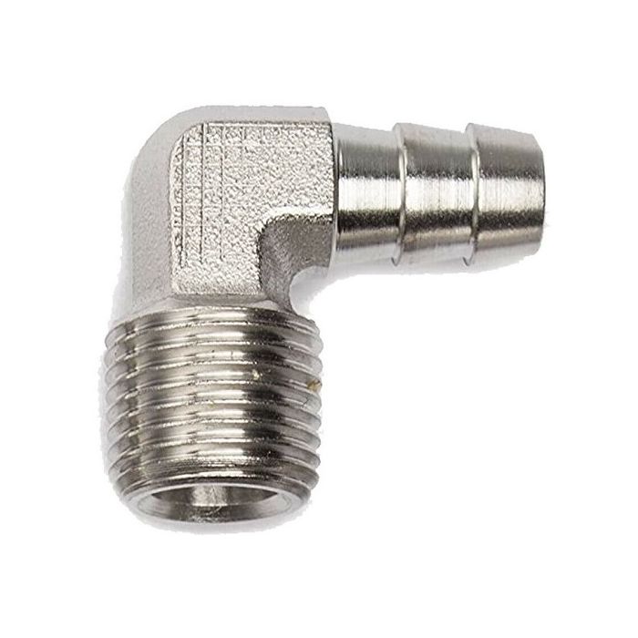 1/2" ID Hose Barb x 1/2" NPT Male Thread 316 Stainless Steel 90° Elbow ...