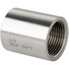 1/2" NPT 304 Stainless Steel Full Coupling | Coyote Gear
