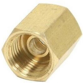 3/16" Inverted Flare Tube 3/8-24 Female Thread Union Coupler Brass Fitting