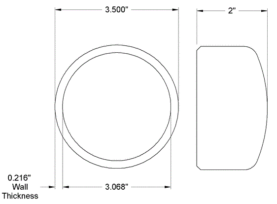 (Schedule 40) 3" Pipe 304 Stainless Steel Butt Weld Cap Fitting ...