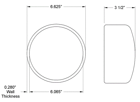 (Schedule 40) 6" Pipe 304 Stainless Steel Butt Weld Cap Fitting ...